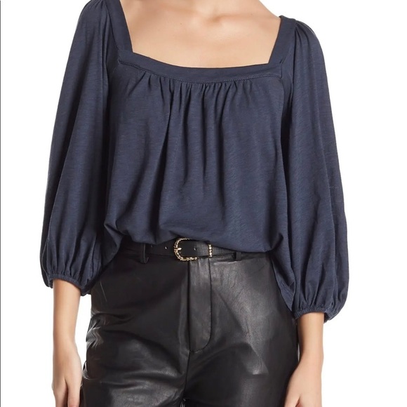 emory park | Tops | Emory Parksquare Neck Slub Knit Top | Poshmark